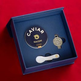 Caviar set Prestige Oscietre caviar in gift box including 2 mother ...