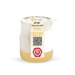 Buffalo milk yogurt with lemon - 130g - low lactose, less acidity, more ...