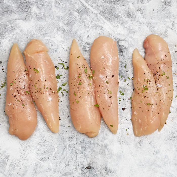 Yellow chicken inner fillet 135 aed/kg - 1.5kg (halal) (frozen)