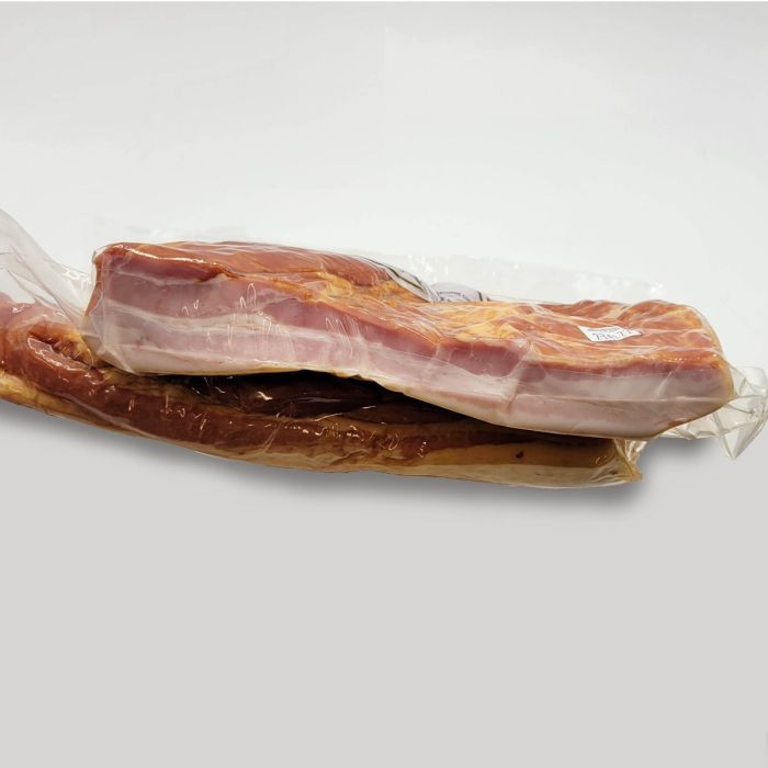 Chilled smoked dry cured beef streaky bacon 110 aed/kg- 2kg (halal)